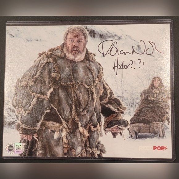 Art | Kristian Nairn Signed Hodor Game Of Thrones 8x1 Photo With Hodor ...